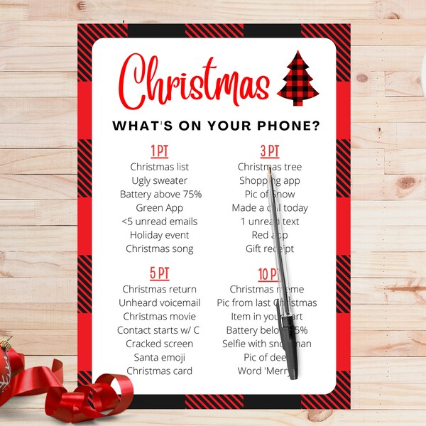 Christmas Whats on Your Phone - Etsy
