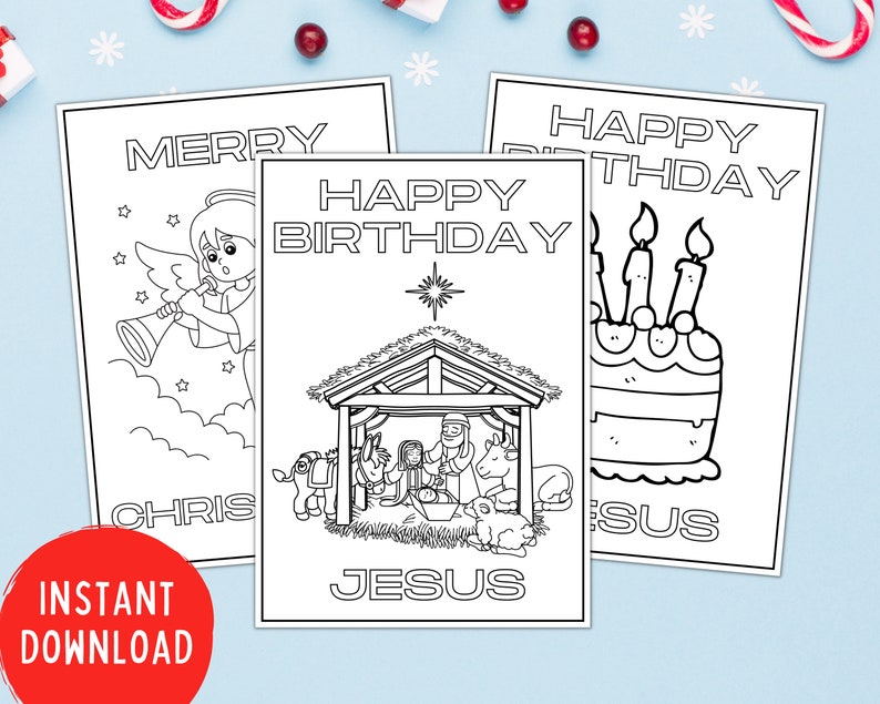 Happy Birthday Jesus Christmas Craft for Kids Jesus Craft - Etsy