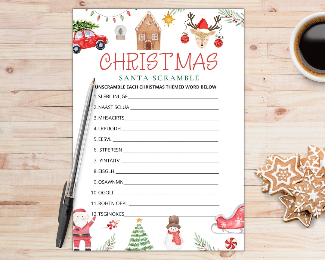Santa Scramble | Christmas Party Game | Christmas Office Party Game ...