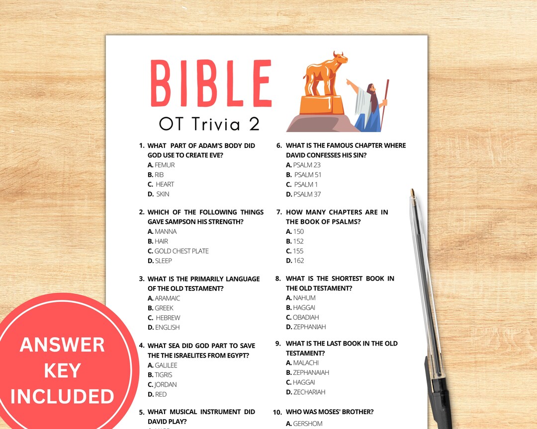 Old Testament Trivia | Bible Game | Bible Games for Adults Kids Teens ...
