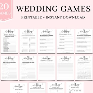 Wedding Games Bundle | Fun Reception Activities (instant Download) - Etsy