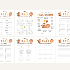 Fall Games | Fall Games Printable | Fall Party Games | Fall Games for ...
