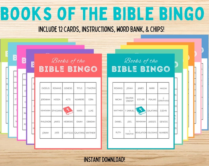 Books of the Bible Printable Game Homeschool Curriculum Lesson Add-on ...