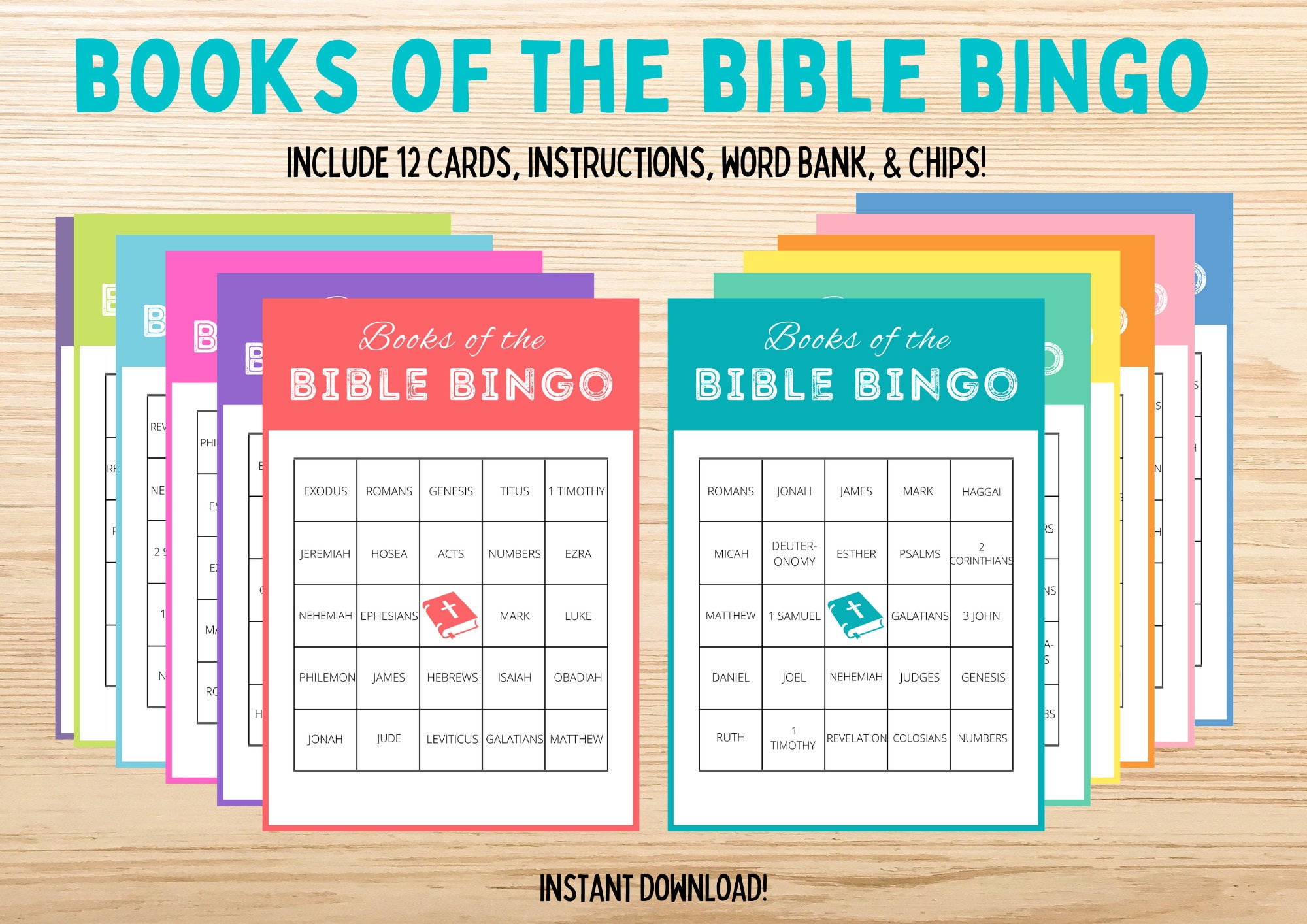 Bible Bingo Books of the Bible Game Bible Memory - Etsy Australia