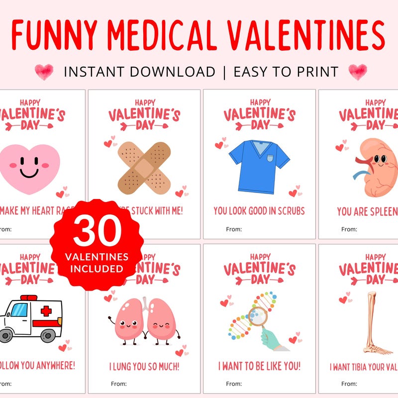 Printable Healthcare Valentine Cards - Etsy