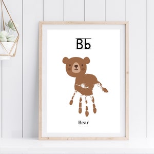 Alphabet Handprint Craft | Alphabet Craft | Alphabet Handprint Book ...