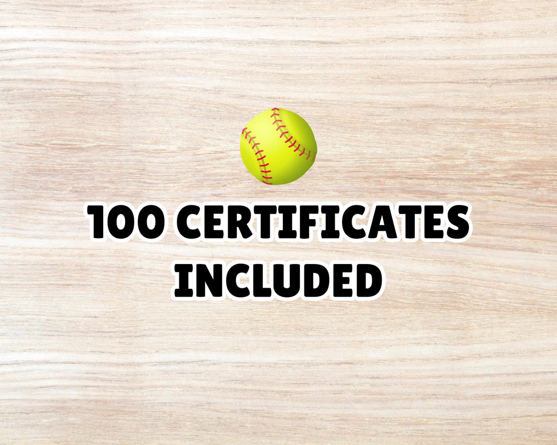 Editable Softball Certificates | Softball Award | Softball Certificates ...