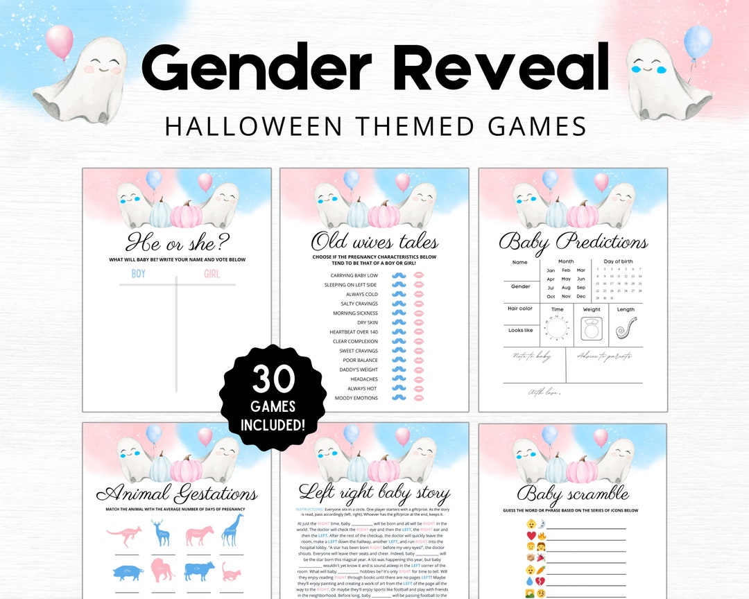 Halloween Gender Reveal Games | Pumpkin Gender Reveal Games | Halloween ...