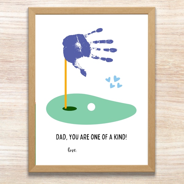 Fathers Day Golf Handprint - Etsy