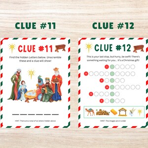 Nativity Clue Hunt: Christmas Bible Scavenger Game (digital Download ...