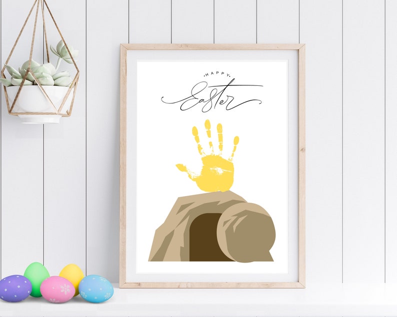 Christian Easter Handprint Craft He is Risen Craft Easter - Etsy