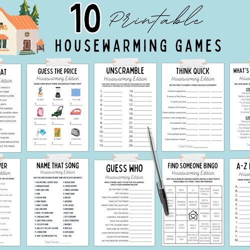 Housewarming Party Games Housewarming Games New Home Games - Etsy