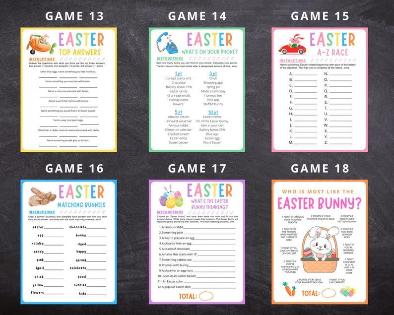 50 Easter Games Bundle | Printable Party Games (digital Download) - Etsy