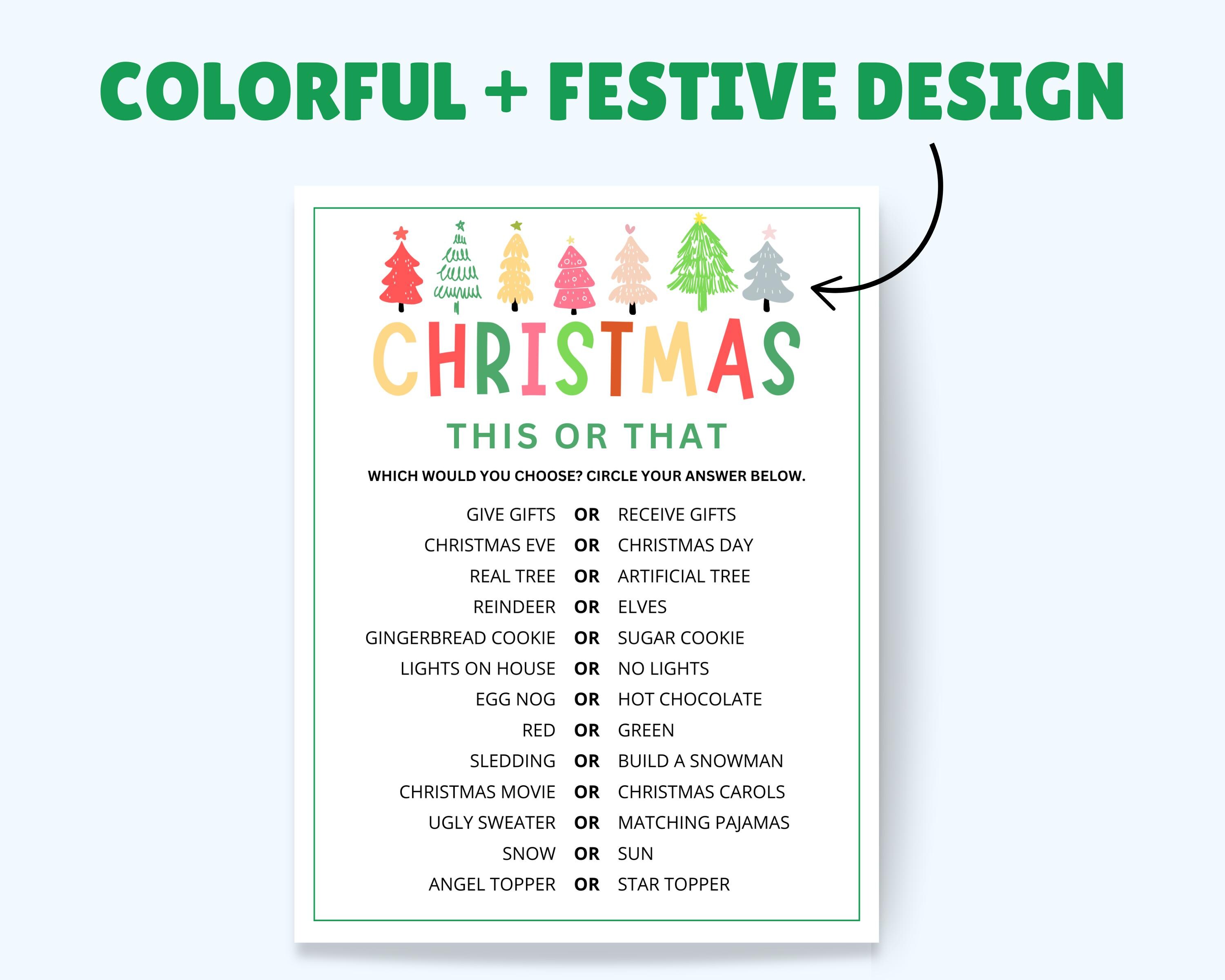 Christmas This or That | Colorful Christmas Game | Fun Christmas Game ...