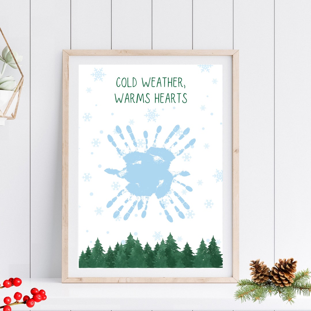 Winter Handprint Craft Winter Preschool Craft Winter Craft for Kids ...