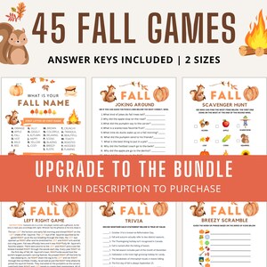 Whats Your Fall Name | Fall Game | Fall Game Printable | Fall Party ...