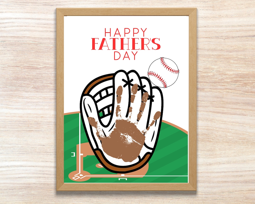 Fathers Day Handprint Craft | Fathers Day Craft | Fathers Day Baseball ...