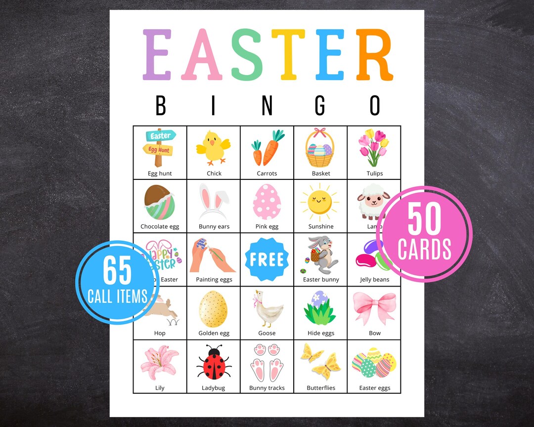 Easter Bingo | Printable Easter Bingo | Easter Games for Kids | Easter ...