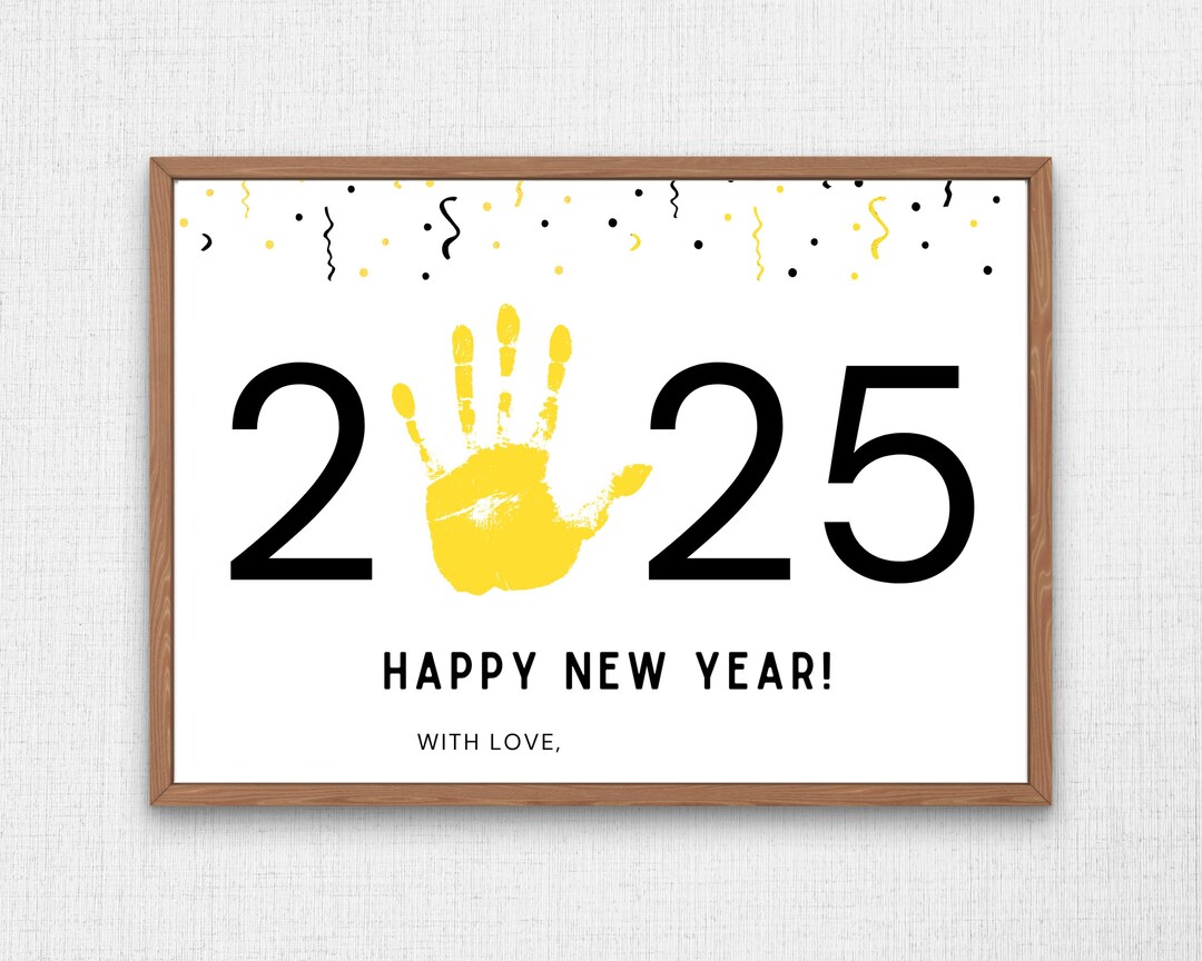 2025 New Years Handprint Art New Years Craft for Kids New Years ...