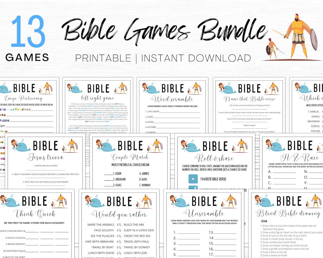 Bible Games Bundle Bible Study Games Bible Games for - Etsy