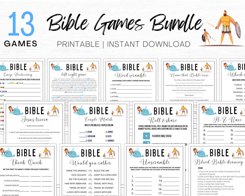Bible Games Bundle Bible Study Games Bible Games for - Etsy