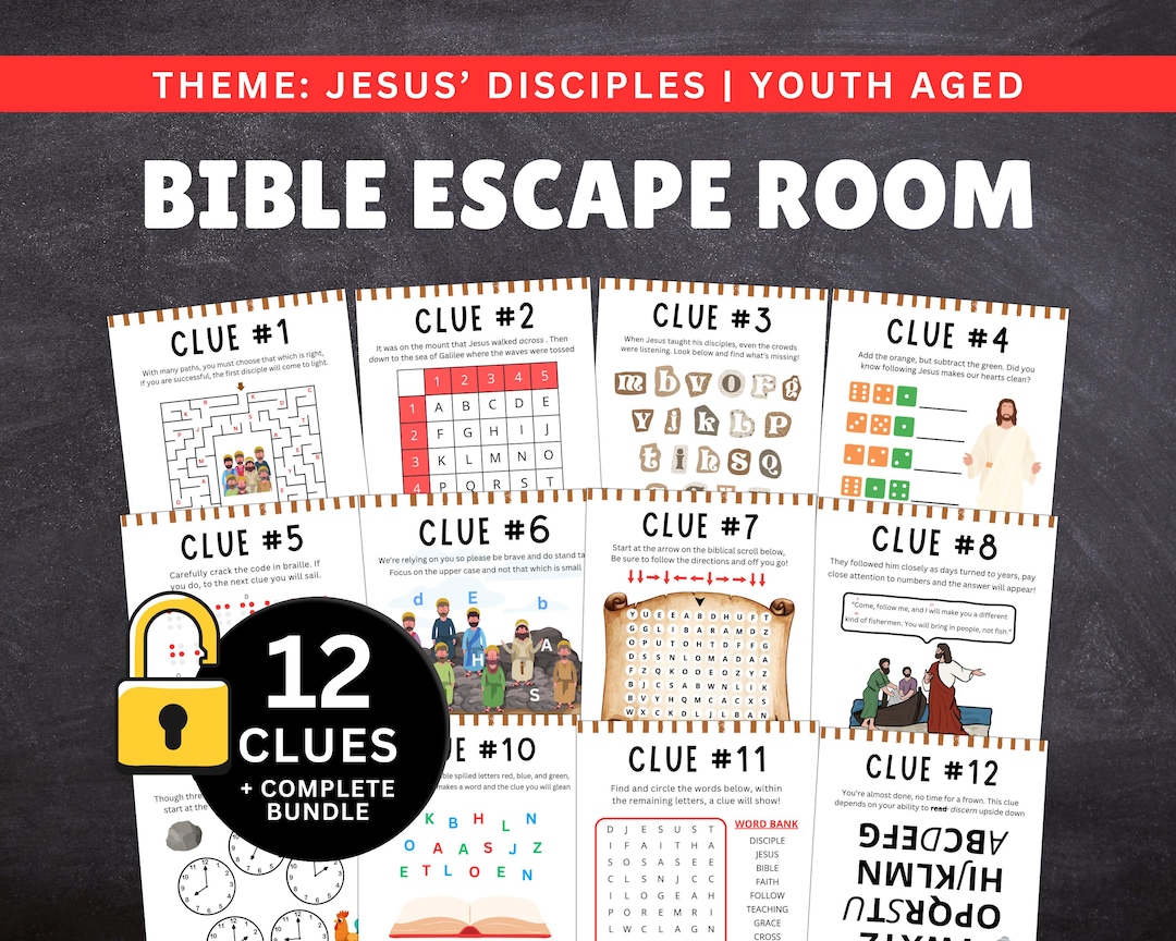 Bible Escape Room | Jesus' Disciples Game | Bible Escape Game | Youth ...