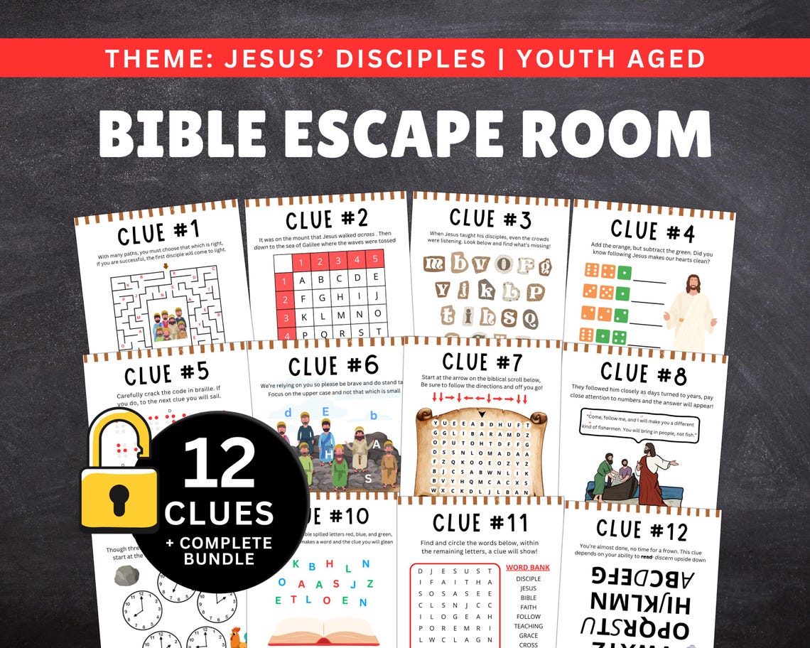 Jesus' Disciples Bible Escape Room | Youth Group Game (printable) - Etsy