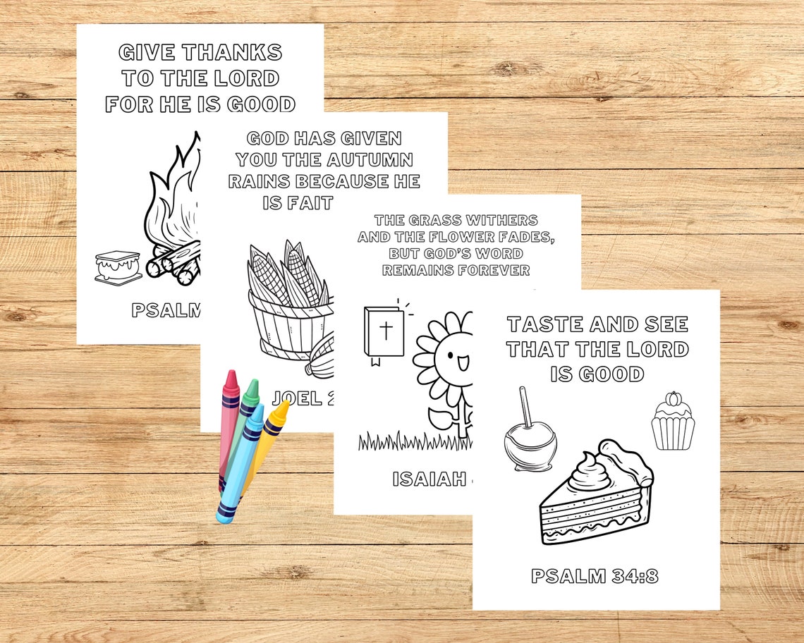 Fall Bible Coloring Pages | Sunday School Activity (digital Download ...