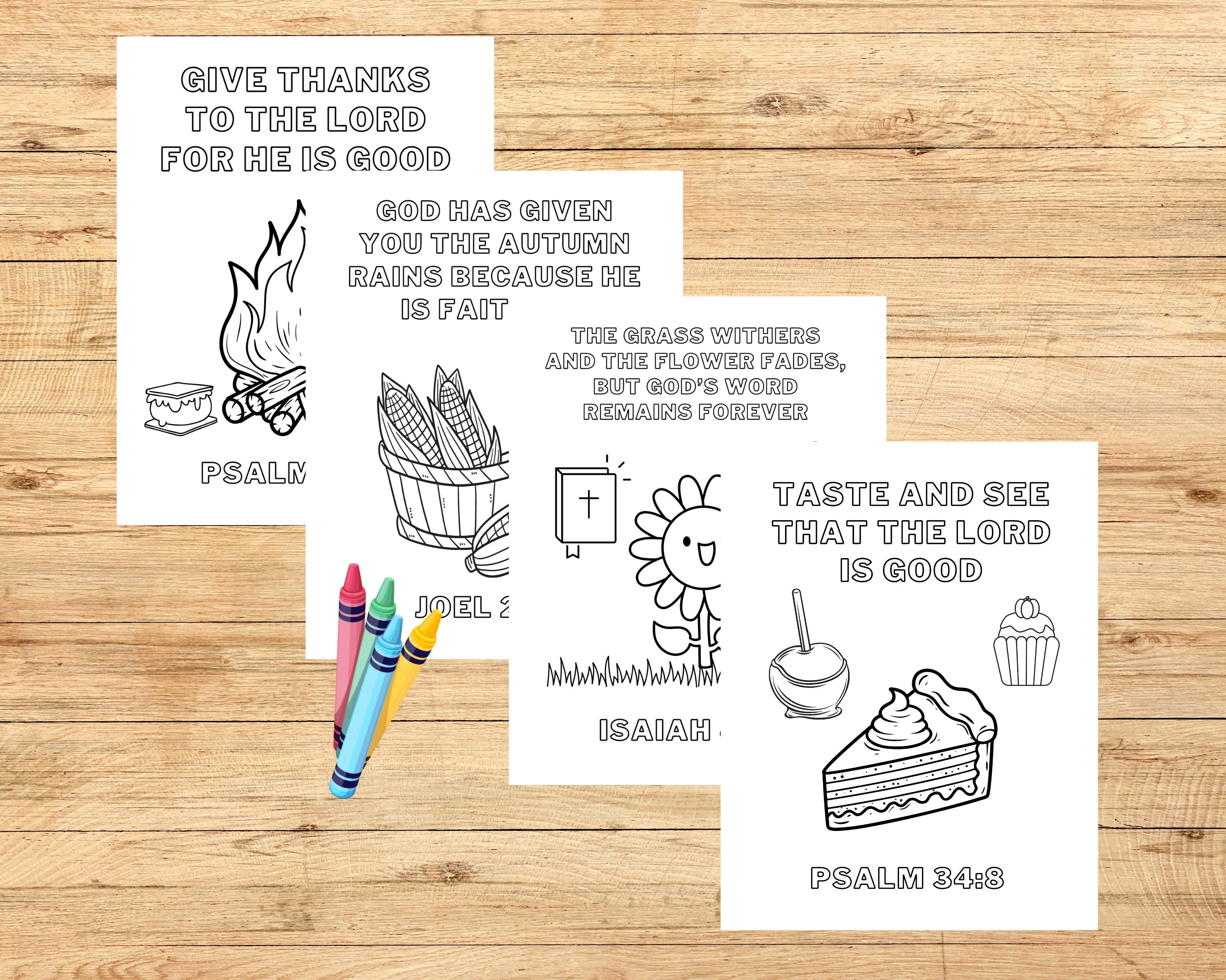 Fall Bible Coloring Pages | Sunday School Activity (digital Download ...