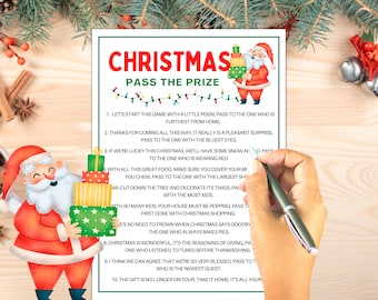 Pass the GIFT Christmas Party Game Secret Santa (Download Now) - Etsy