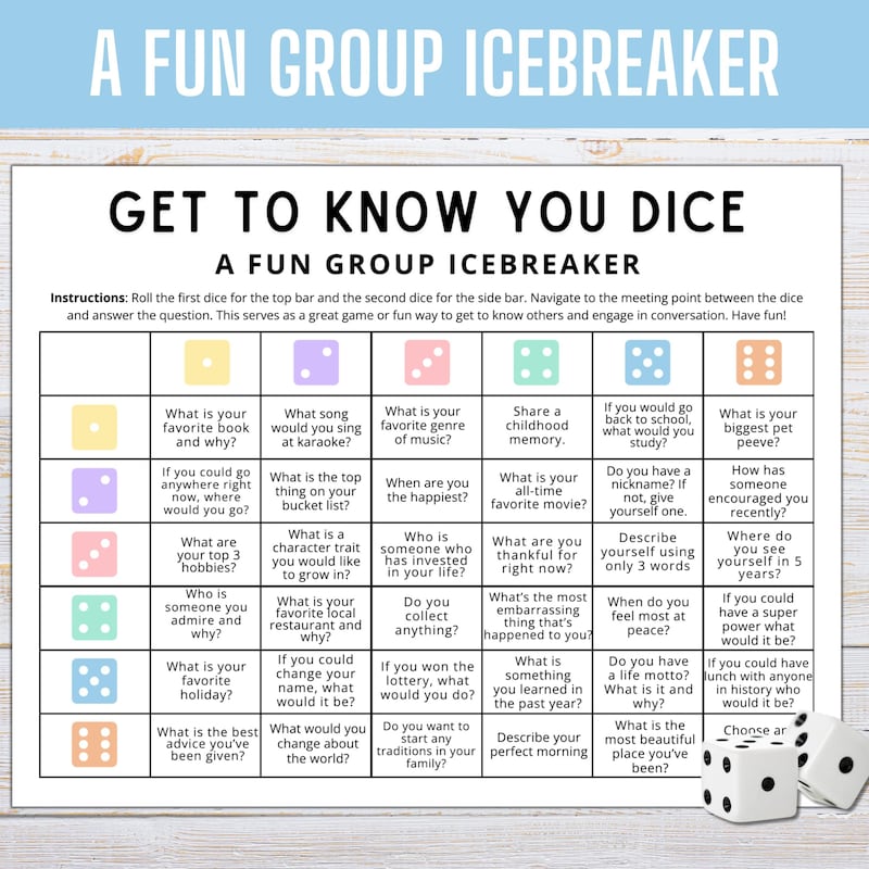 Getting to Know You Games - Etsy