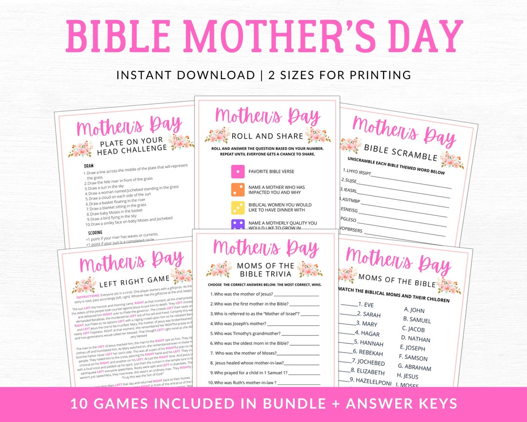 Juegos bíblicos para el Día de la Madre / Madres de la Biblia / Juegos ...