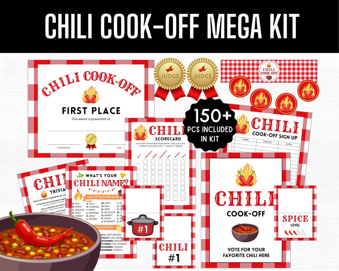 Chili Cook off Mega Kit | Chili Cook off | Chili Contest | Chili Cook ...