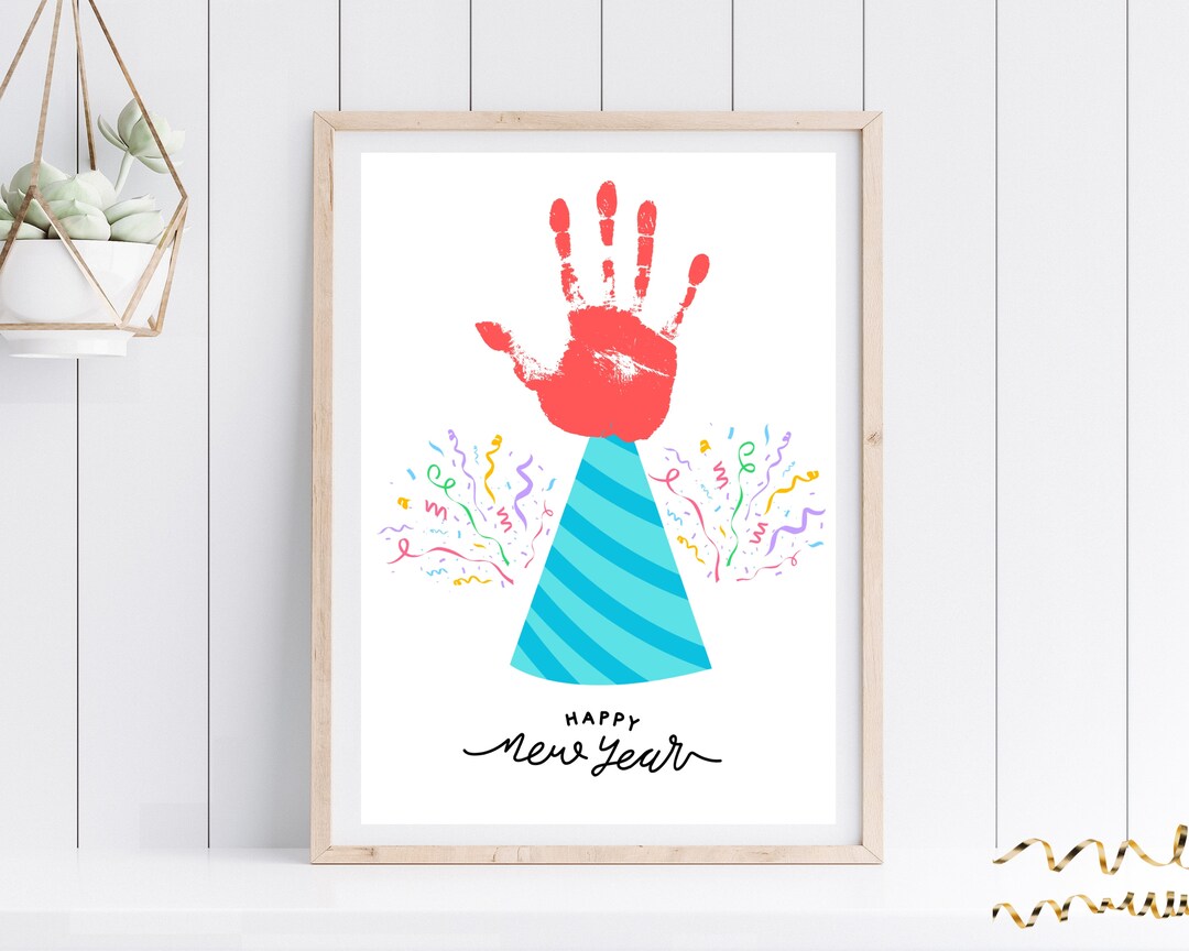 2025 New Years Handprint Craft | New Years Handprint Craft | New Years ...