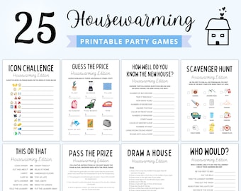 Printable Housewarming Party Games | New Home Game Bundle | Moving ...
