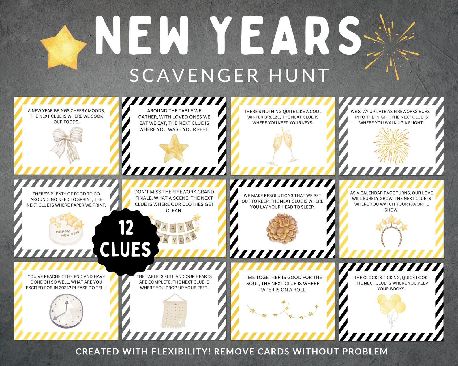 New Years Games | Printable New Years Games | New Years Eve Games | New ...