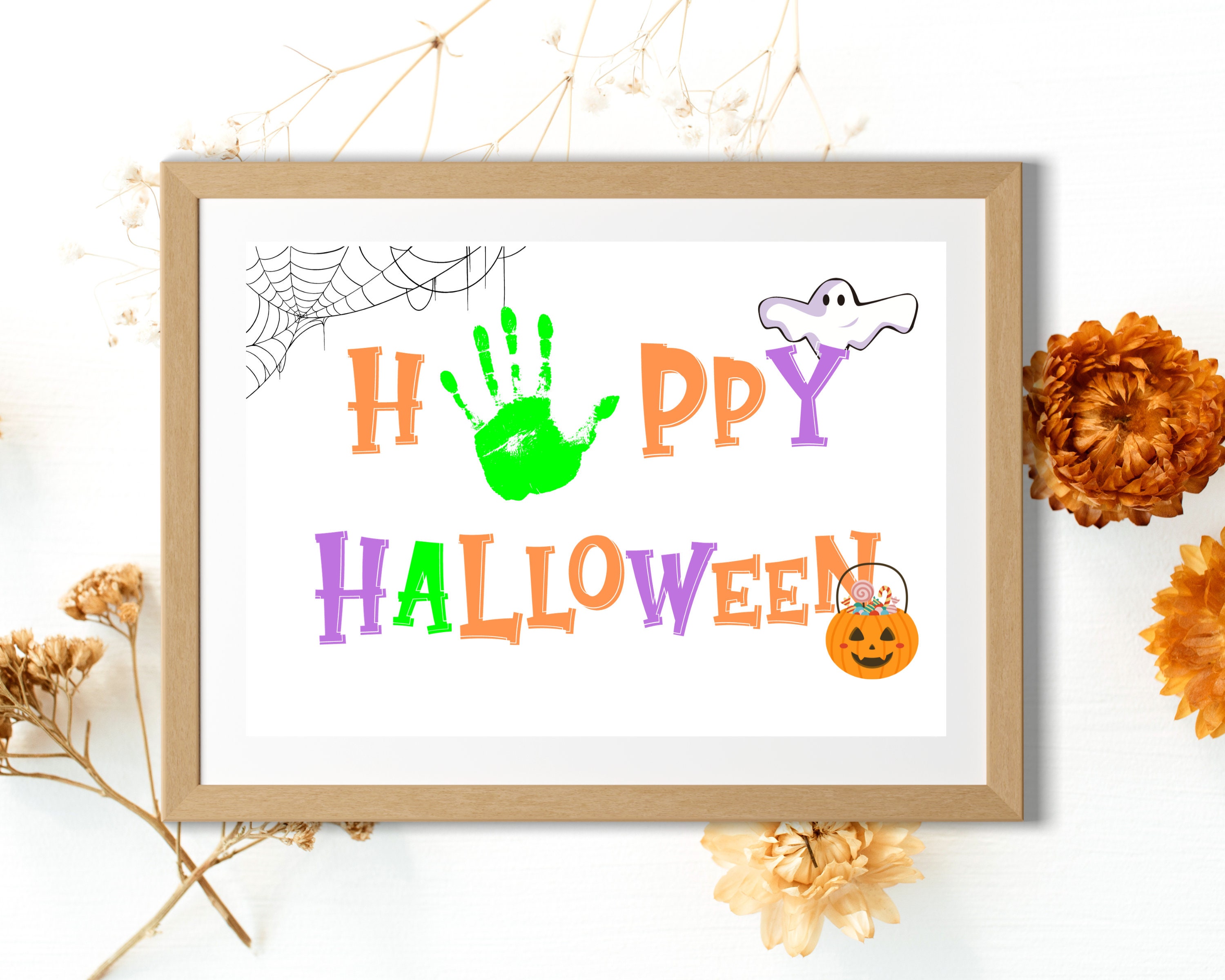 Halloween Handprint Craft Bundle | Keepsake Art (digital Download) - Etsy