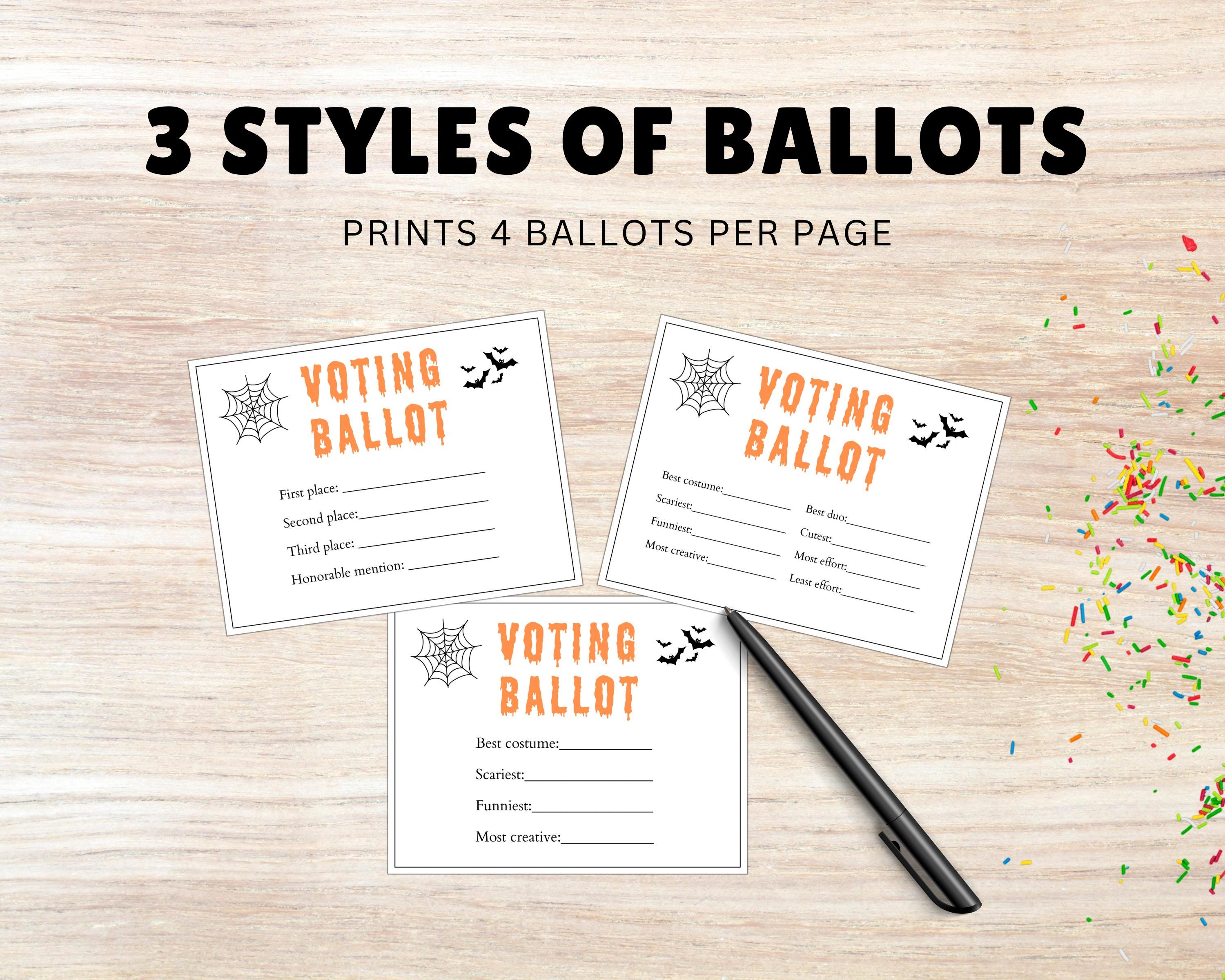 Halloween Costume Contest Kit: Printable Ballots & Awards (digital ...