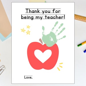 Teacher Appreciation Handprint Art | 5 Crafts (digital Download) - Etsy