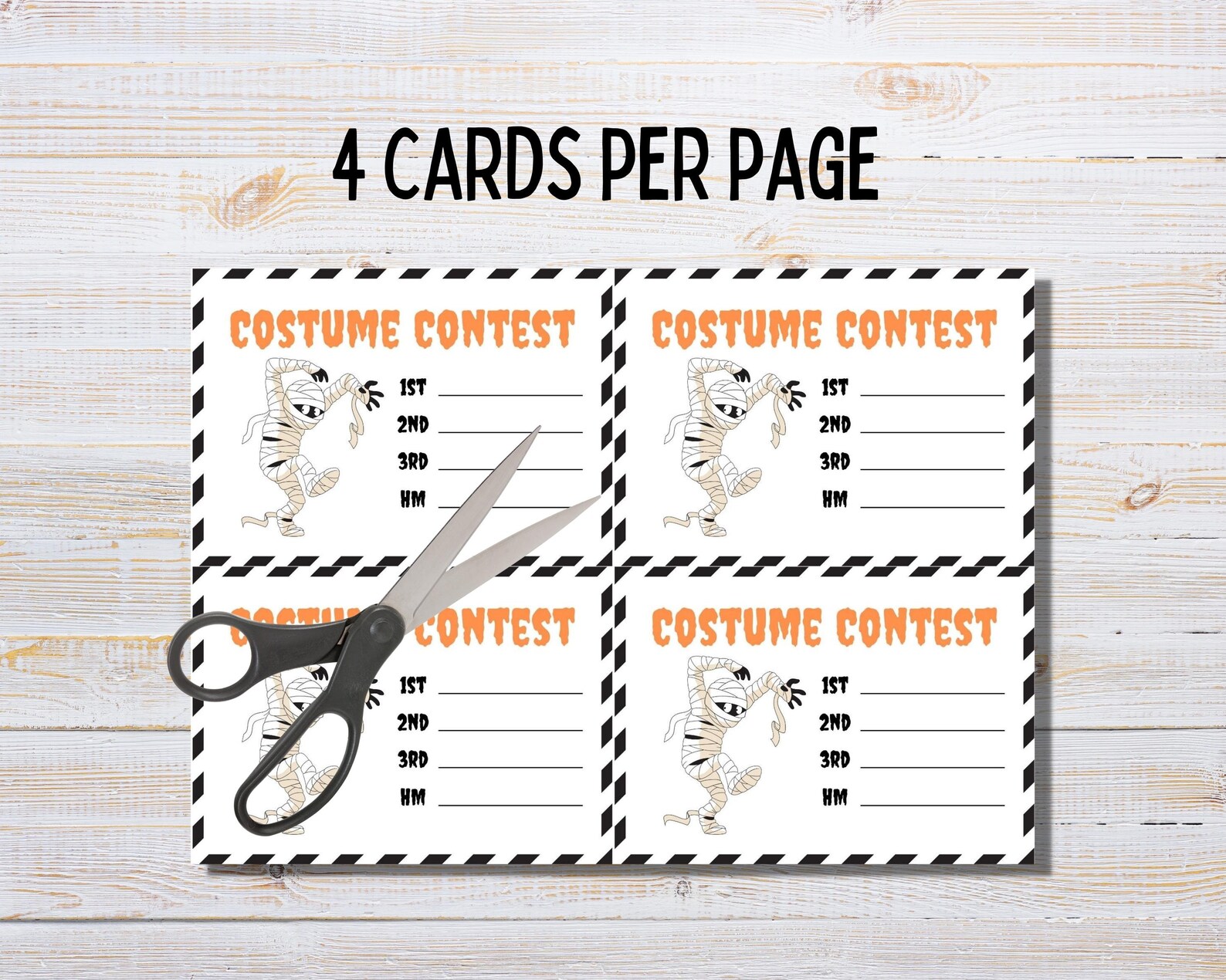 Halloween Costume Ballots | Costume Voting Cards | Halloween Costume ...