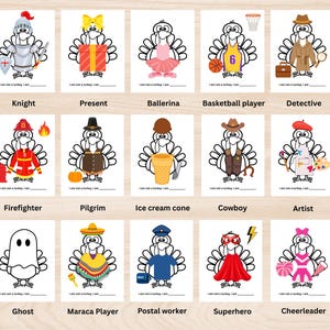 Turkey Disguise: 50 Thanksgiving Turkey Crafts for Kids (printable) - Etsy