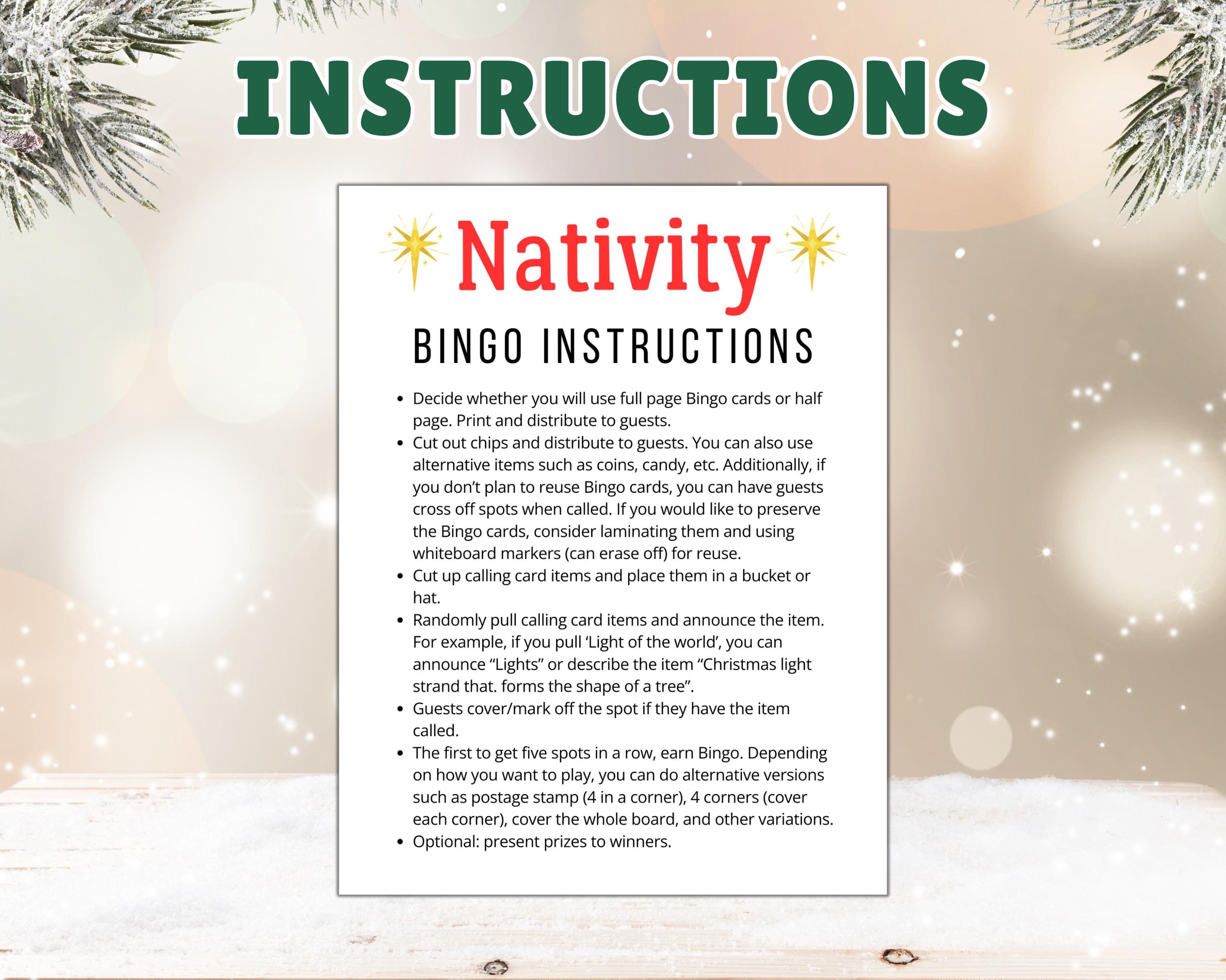 Nativity Bingo | Nativity Game | Christian Christmas Game | Christmas ...