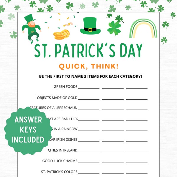 St Patricks Printable - Etsy