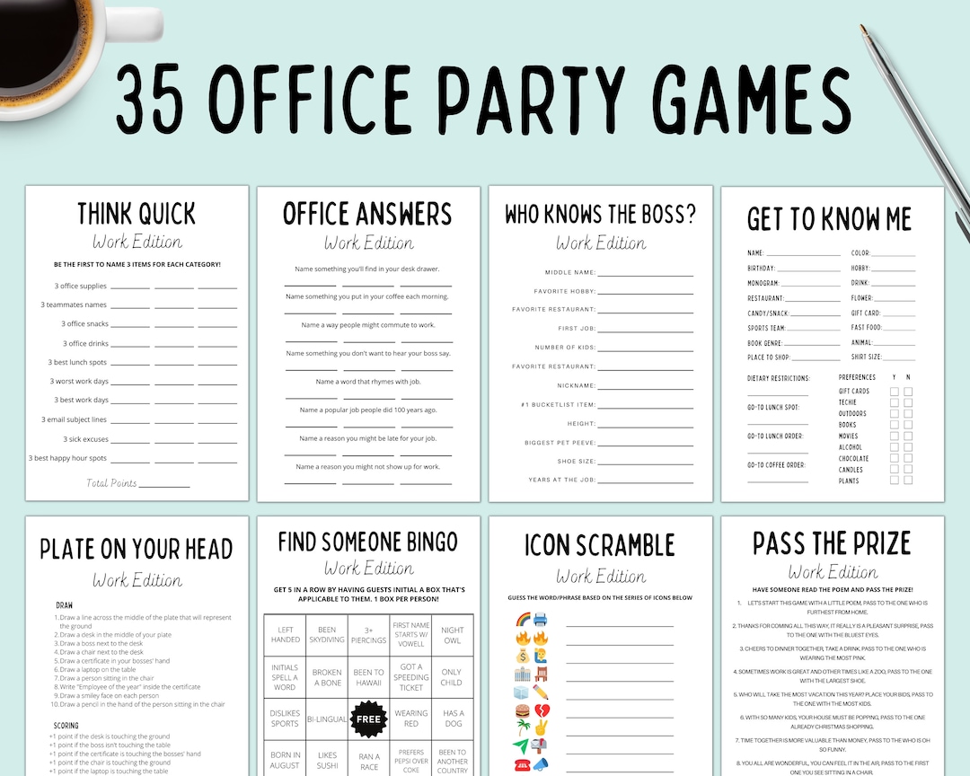 Office Party Games | Work Party Games | Staff Games | Team Meeting ...