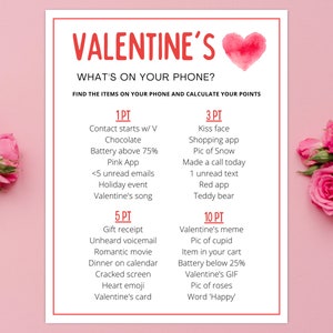 Valentine's What's on Your Phone Valentine's Day Games Valentine's ...