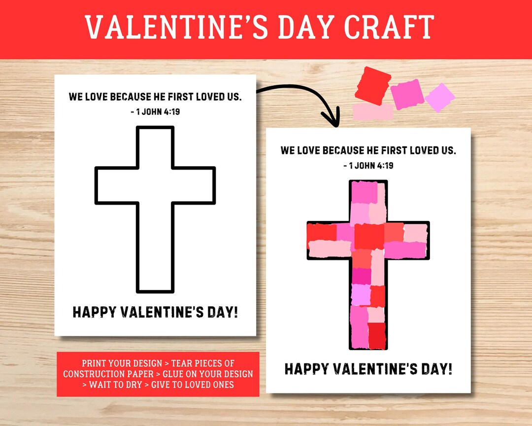 Valentine's Bible Craft | Valentine's Day Craft Kids | Printable ...