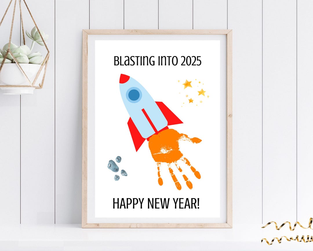 2025 New Years Handprint Craft | New Years Handprint Craft | New Years ...