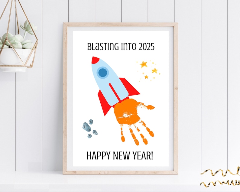 2025 New Years Handprint Craft | New Years Handprint Craft | New Years ...