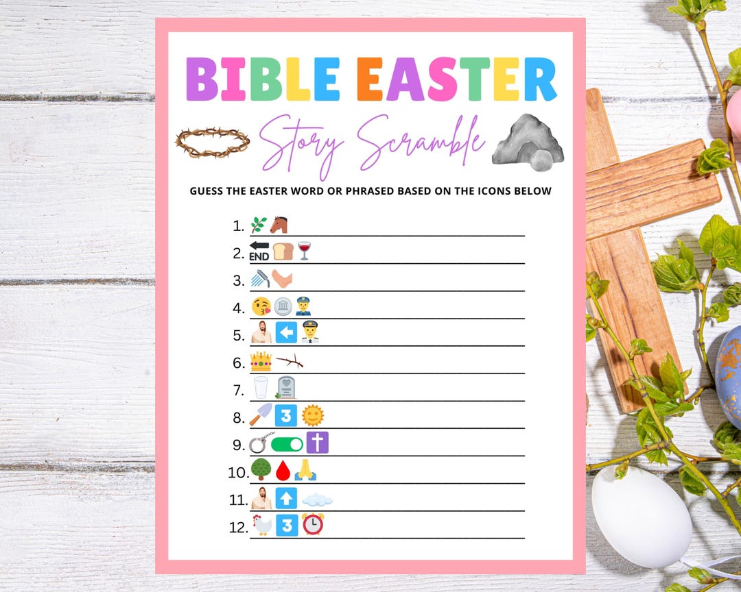 Jeu d'histoires de Pâques | Jeu de Pâques Chrétienne | Brise-glace de ...