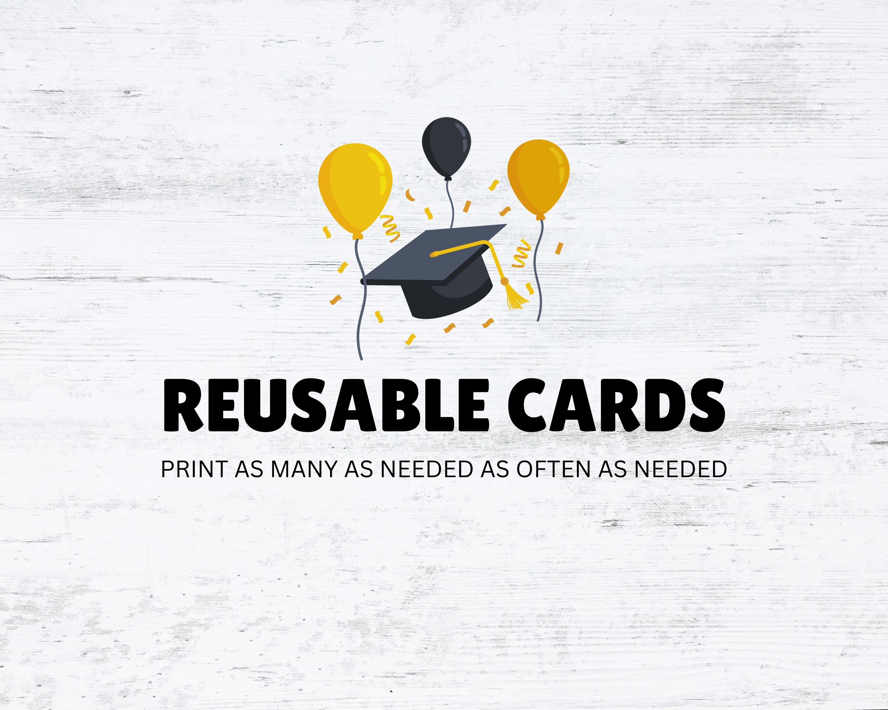 Graduation Bingo Game: 50 Unique Cards (digital Download) - Etsy